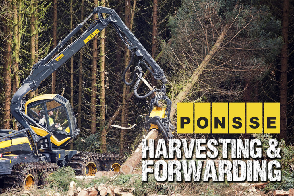 Rotochopper and Ponsse Logging and Grinding Demo