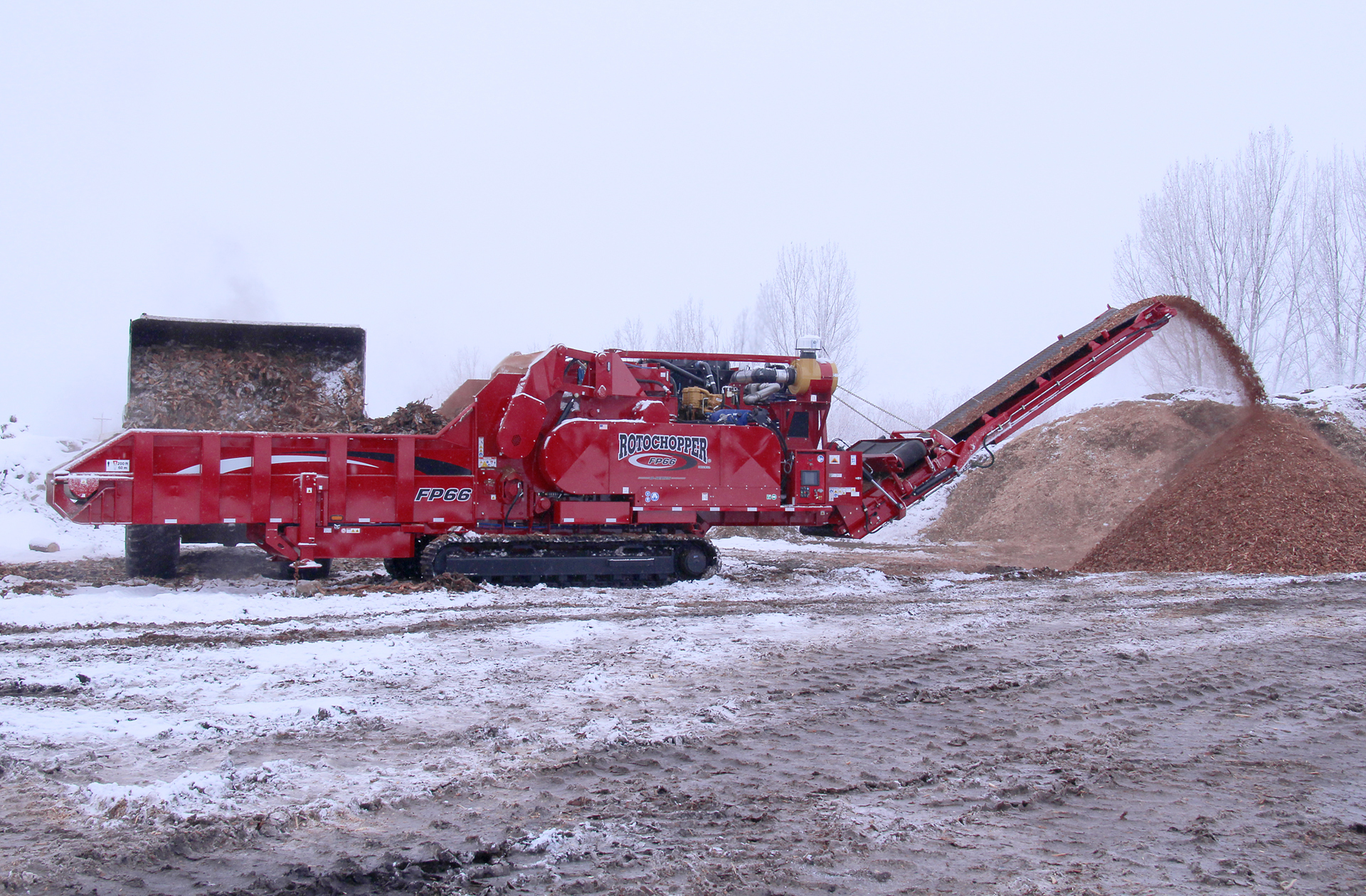 Rotochopper® FP-66 | 630-755 hp Horizontal Grinder on Track & Dolly or ...