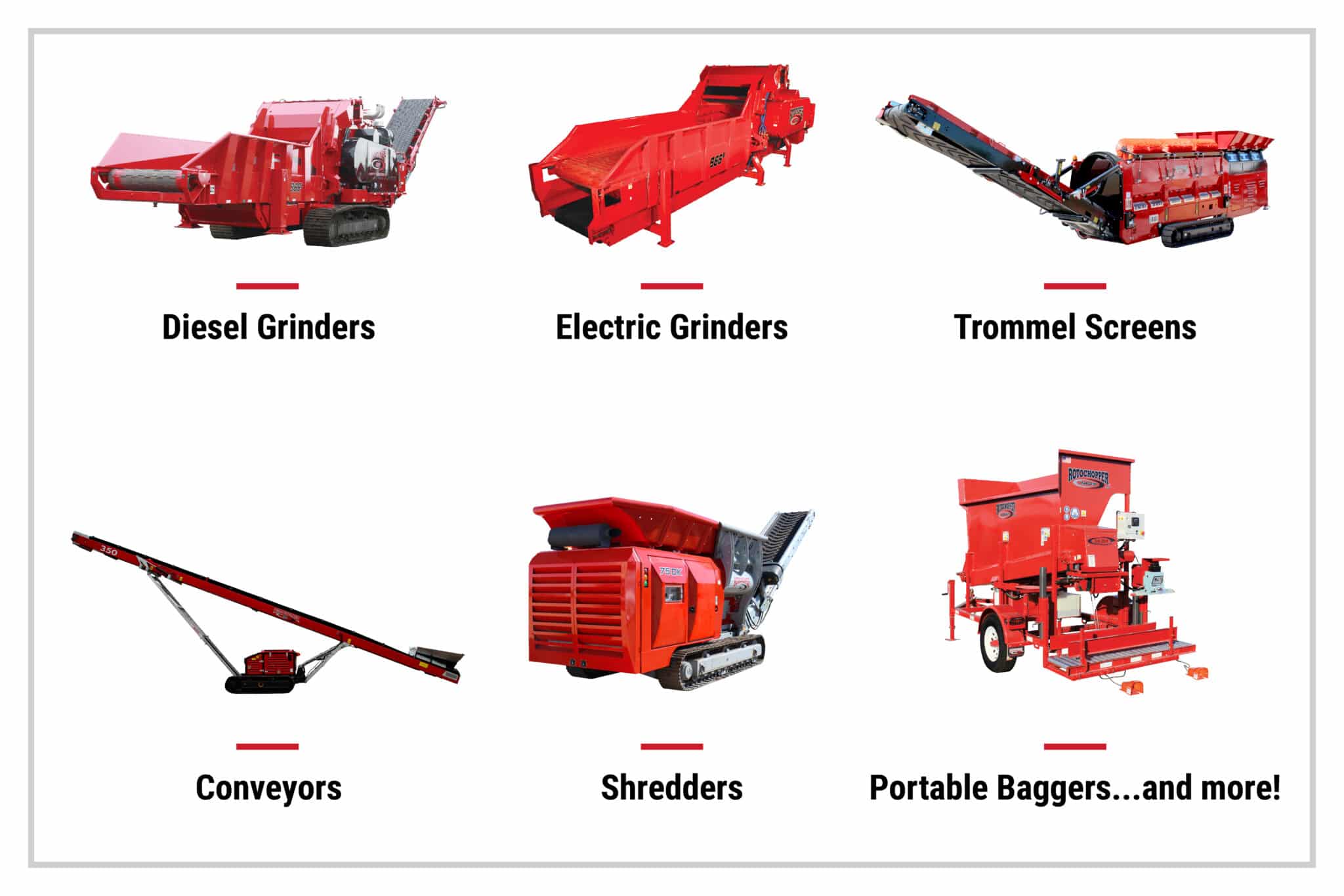 Rotochopper® Waste Grinders, Baggers, Conveyors & Screeners