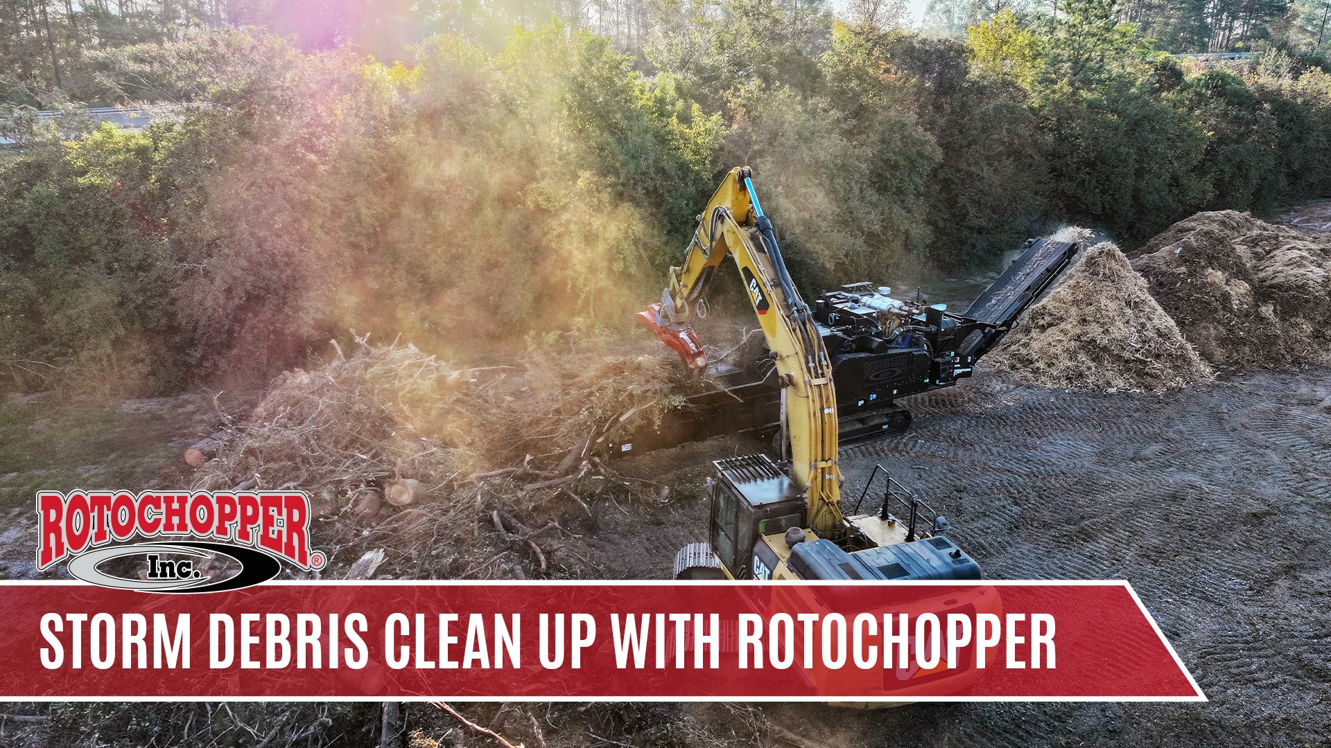 Hurricane Clean-Up: Rotochopper's 1200-HP Grinder in Action