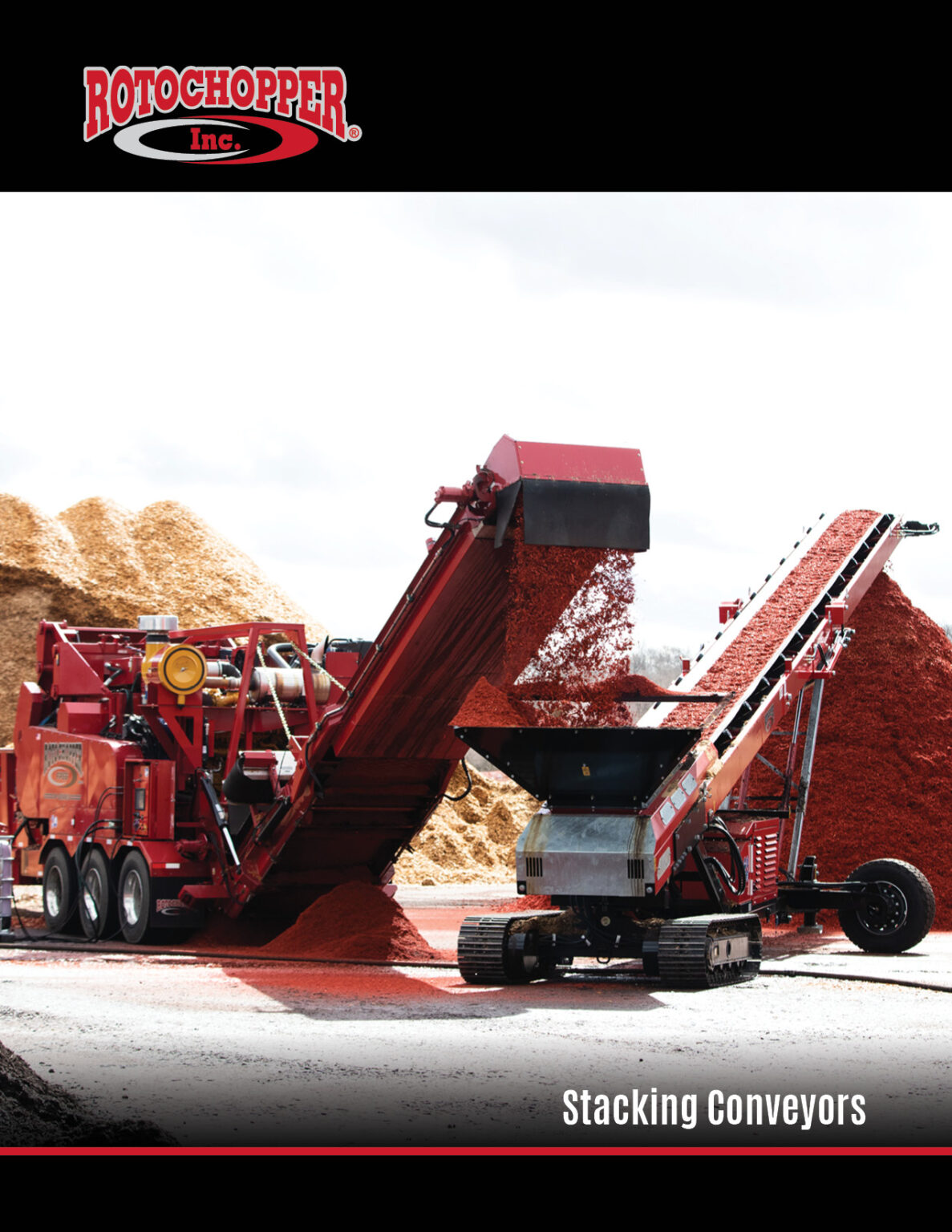365 Portable Stacker Conveyor for Mulch & Waste | Rotochopper®